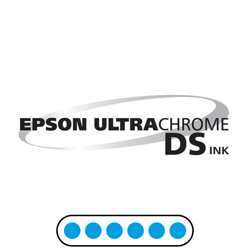 Pack Cyan X6 - Encre EPSON UltraChrome DS 1.1L : Poches d'1,1 litre